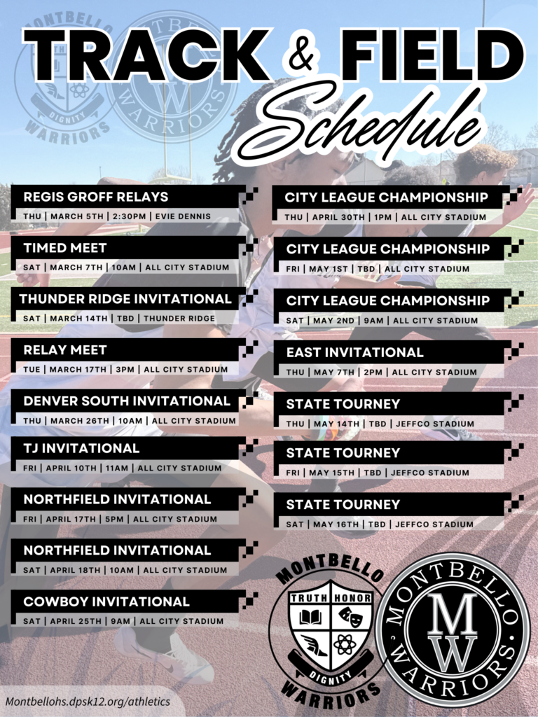 Montbello High School » Track & Field Schedule