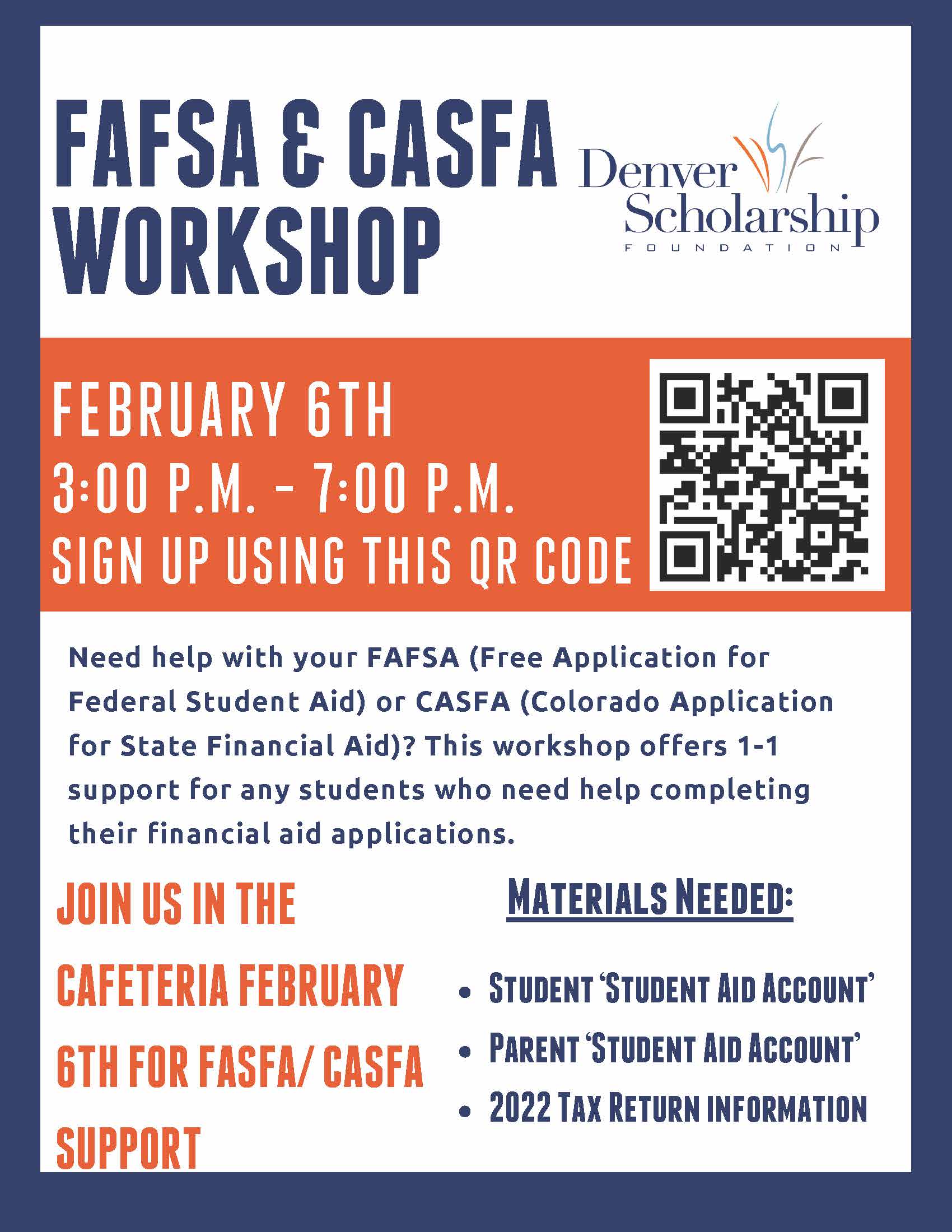 Montbello High School » DSF FAFSA & CASFA Workshop