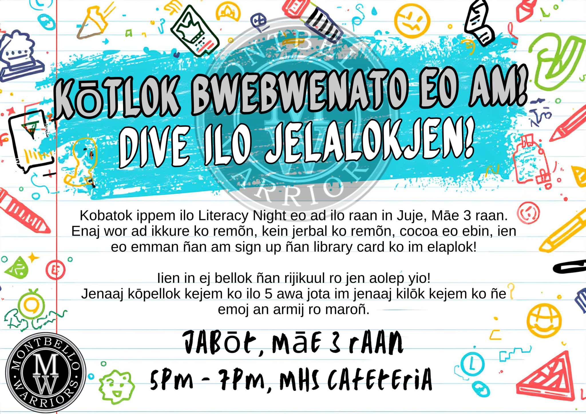 Montbello High School » Literacy Night – Dive into Literacy!
