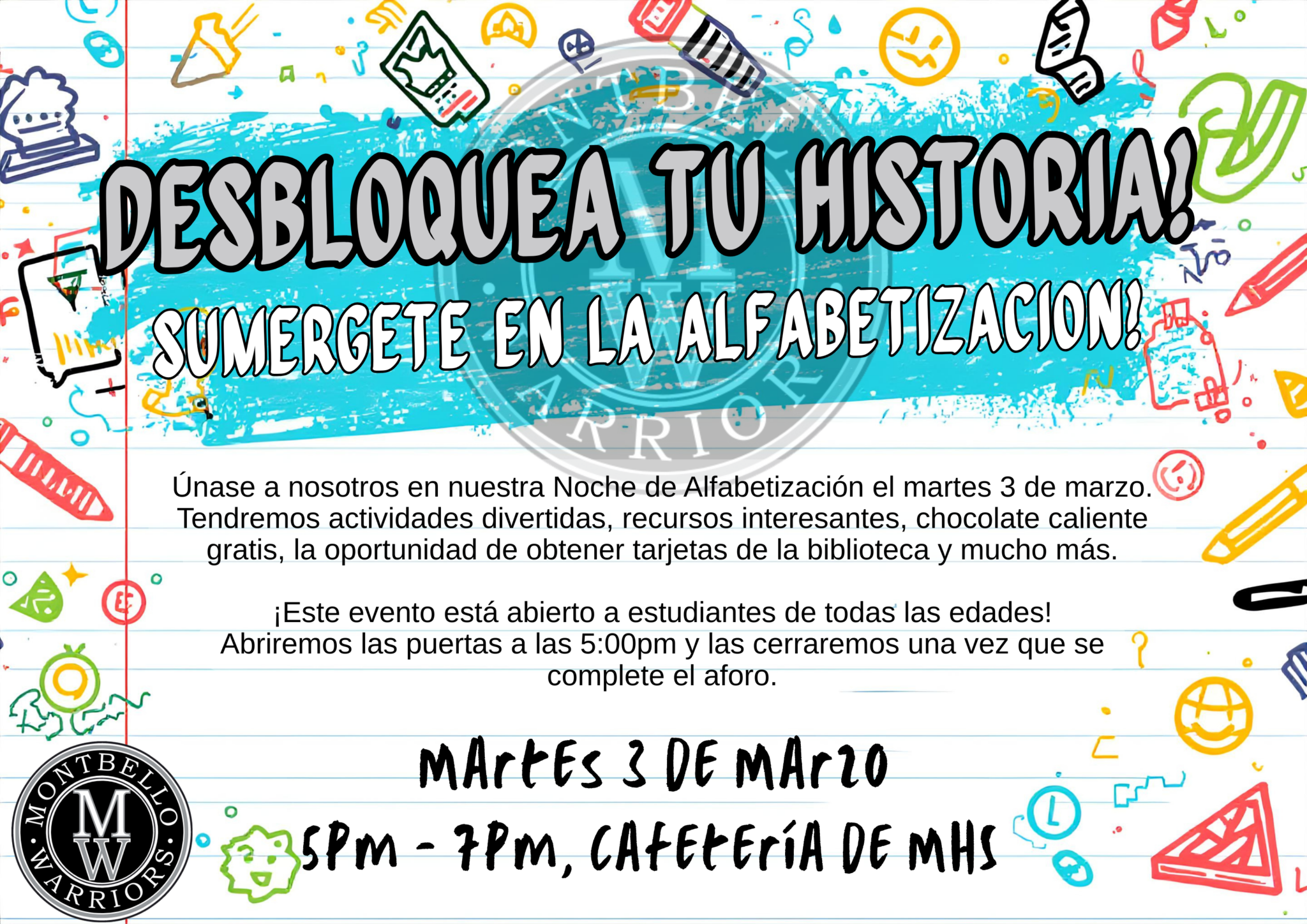 Montbello High School » Literacy Night – Dive into Literacy!