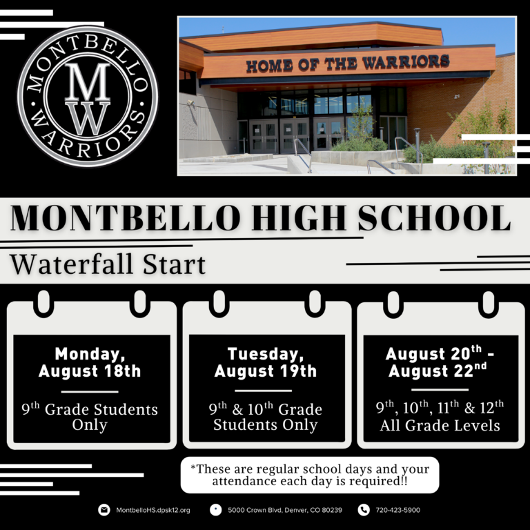 Montbello High School » First Day of School – Waterfall Start